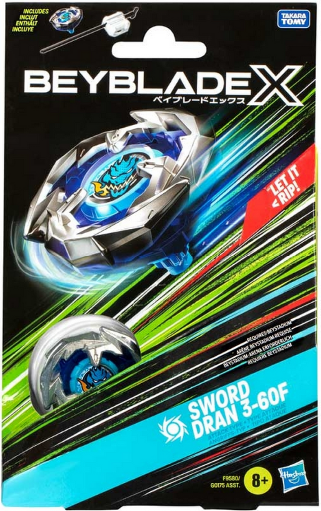 Beyblade X Sword Dran 3-60F Attack Type (Includes Launcher) – Castle ...